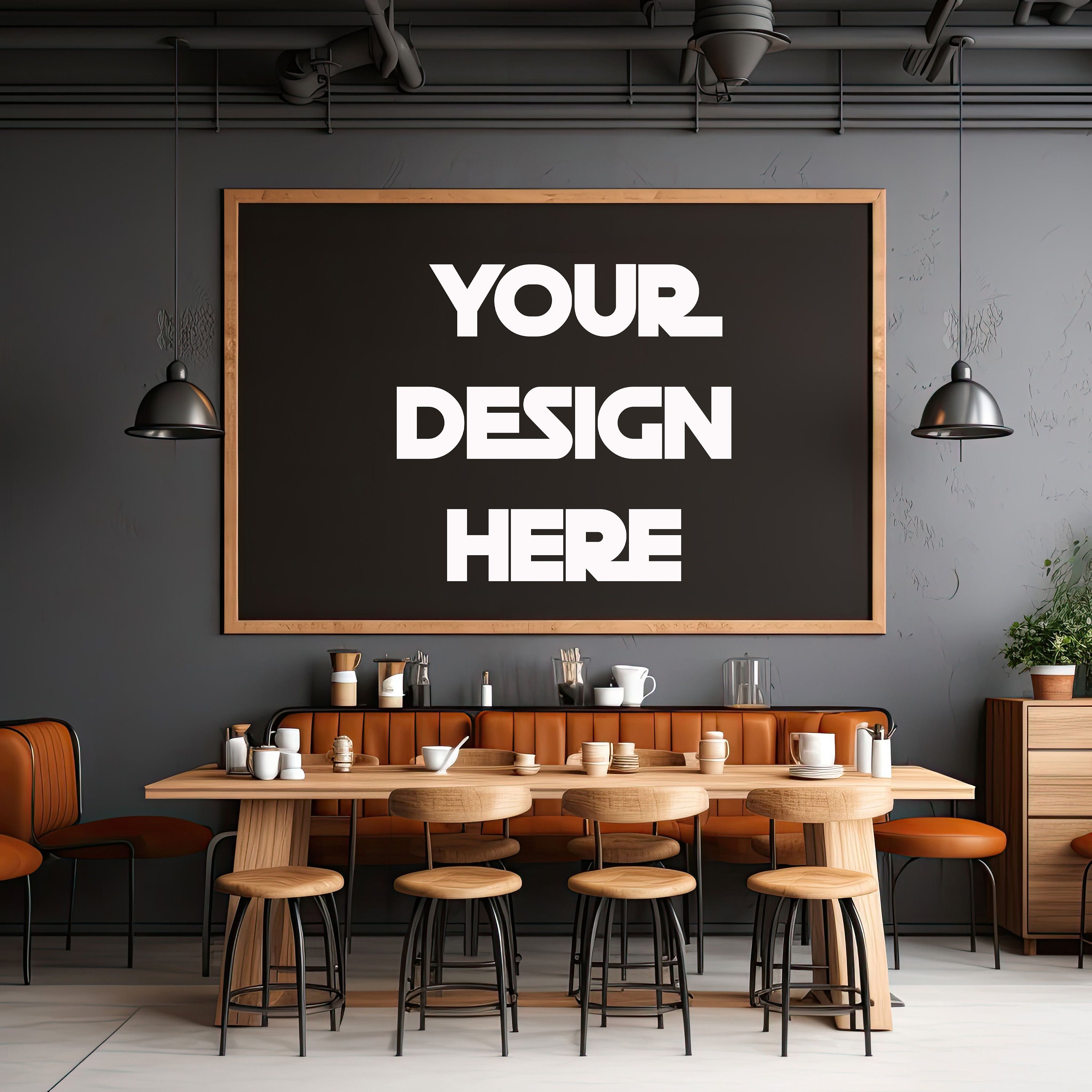 45 Frame Mockups Bundle, Coffee Shop Themed Frame Mockup, Poster Mockup ...