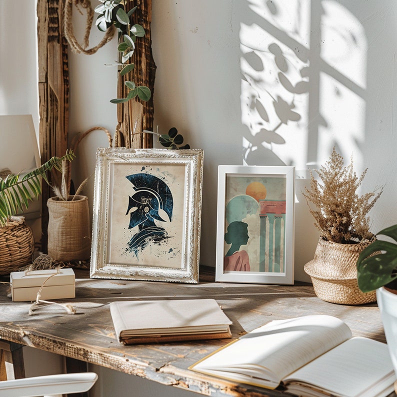 Ancient Greece Wall Art - 3 Digital Greece Painting - Abstract Ancient ...