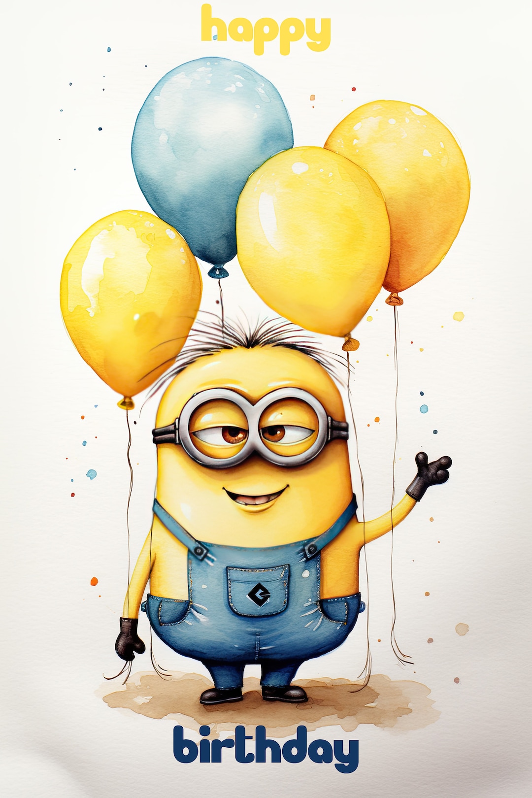 Minions Themed Birthday Card - Printable Minions Greeting Card - Print ...
