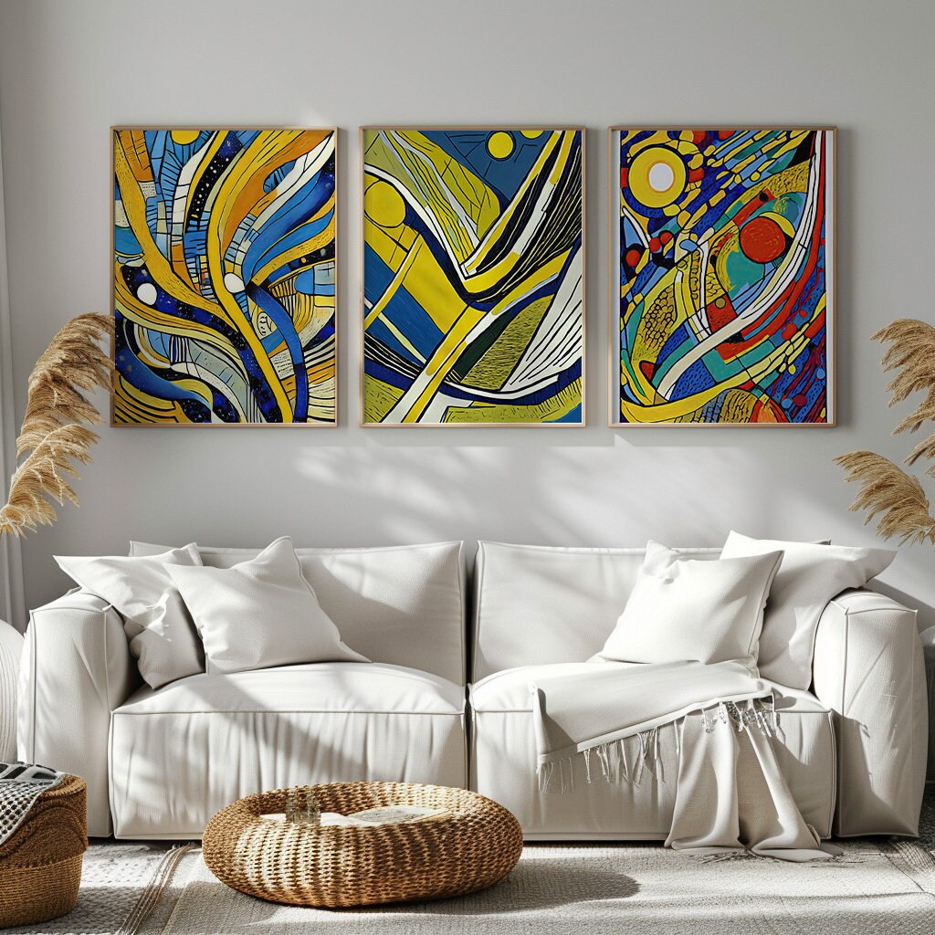 4 Neo Expressionism Digital Painting Colorful Expressionism Wall Art ...