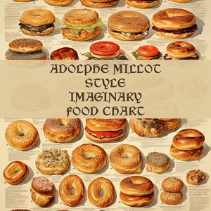 Adolphe Millot Bagels, Imaginary Adolphe Millot Bagels Chart, Print at ...