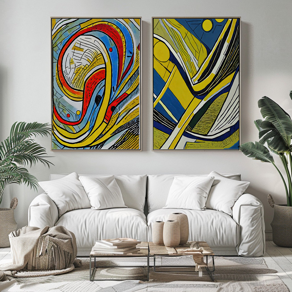 4 Neo Expressionism Digital Painting Colorful Expressionism Wall Art ...