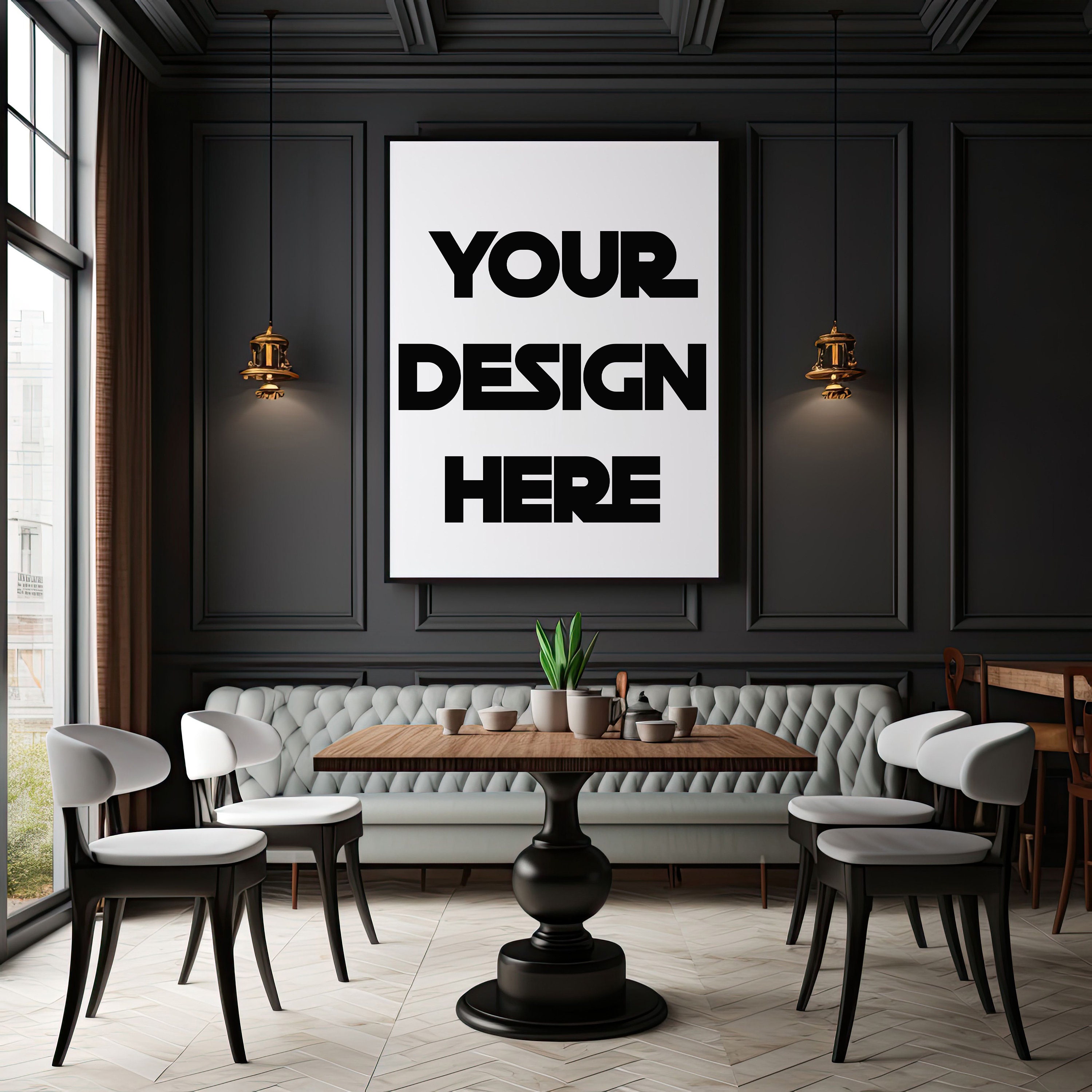 45 Frame Mockups Bundle, Coffee Shop Themed Frame Mockup, Poster Mockup ...