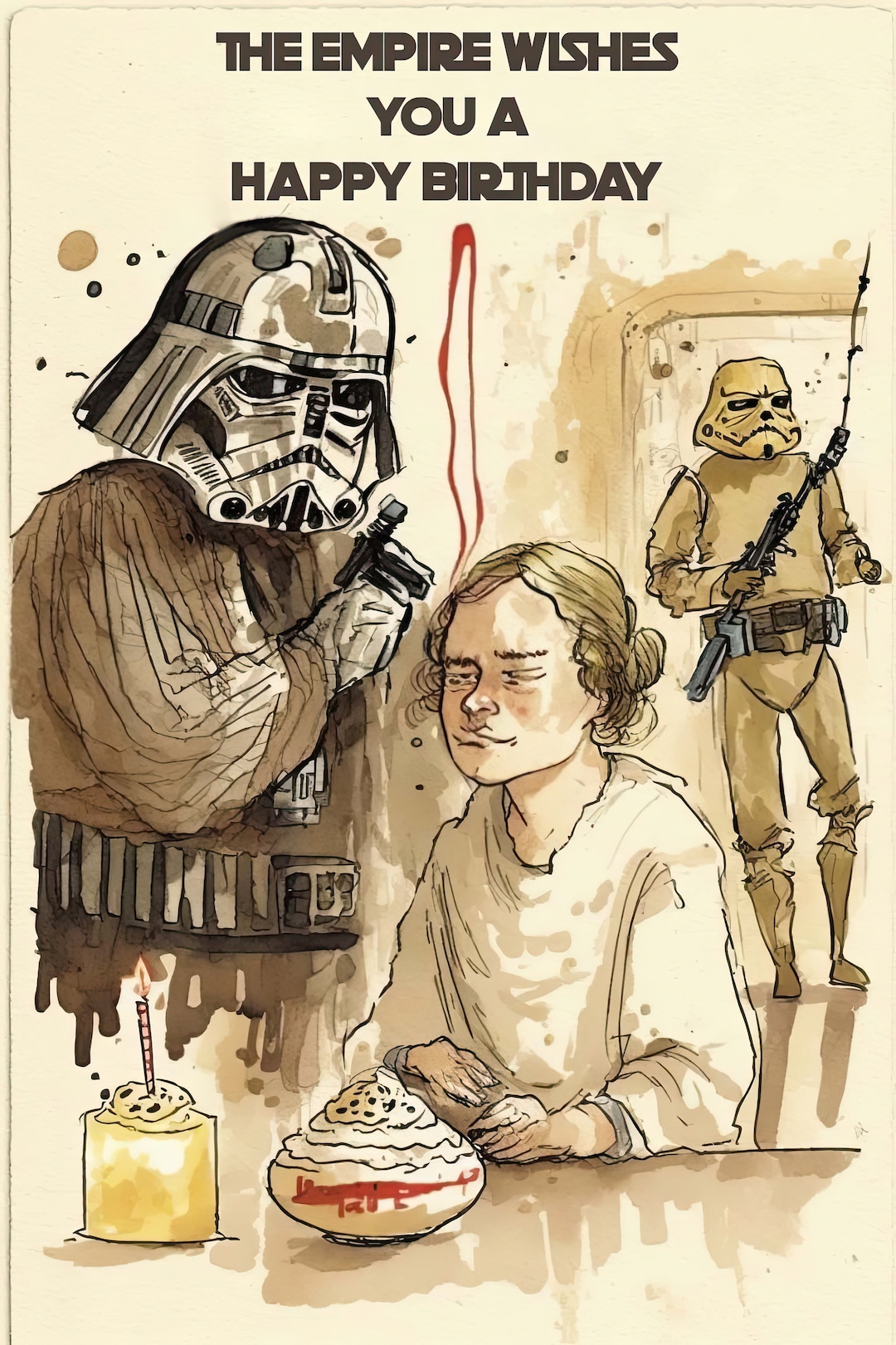 Carte d'anniversaire sur le thème Star Wars Carte de voeux Star Wars ...