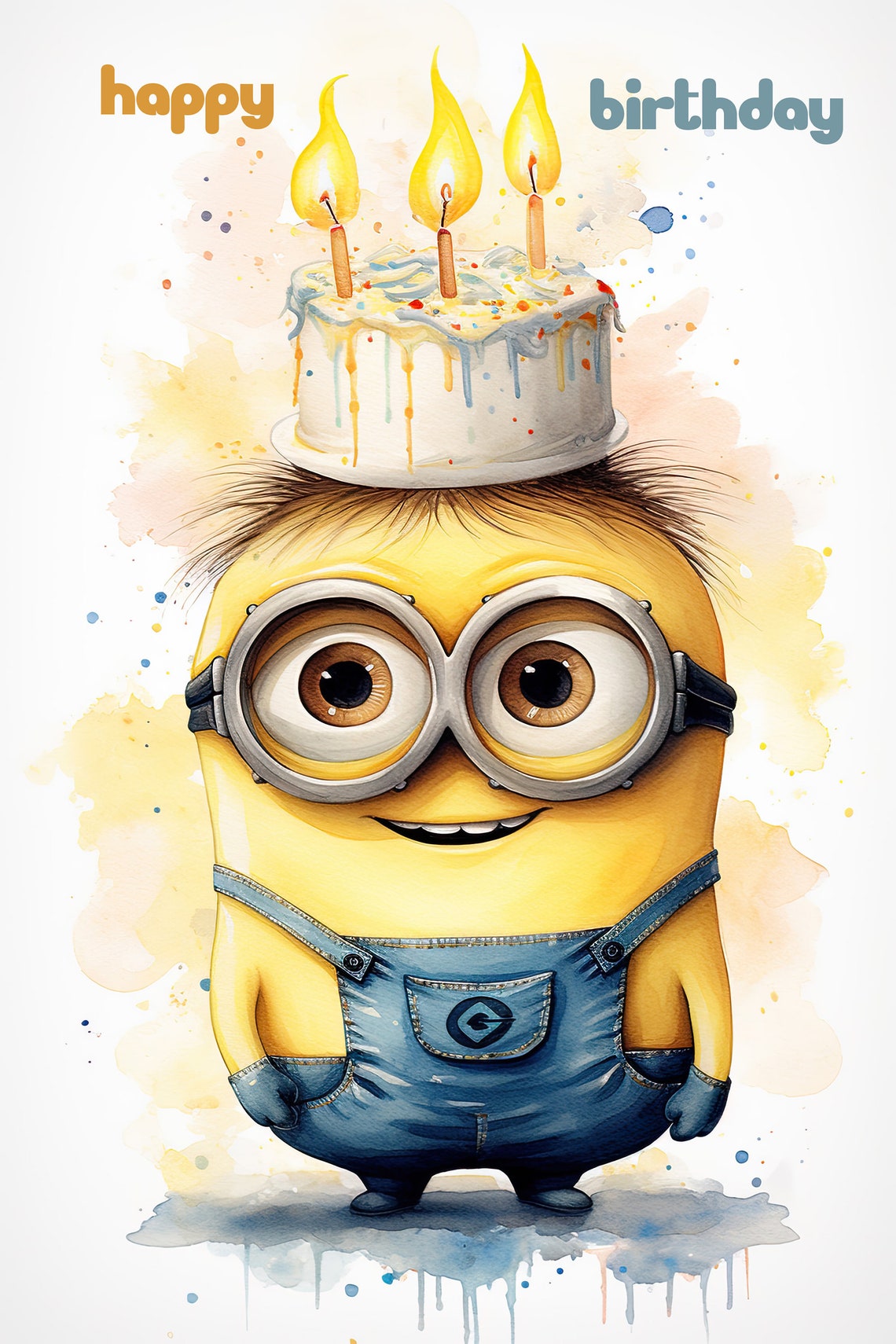 Minions Themed Birthday Card - Printable Minions Greeting Card - Print ...