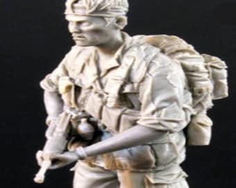 1/35 Resin Figure Model Kit One US Medic Infantry and One Wounded ...
