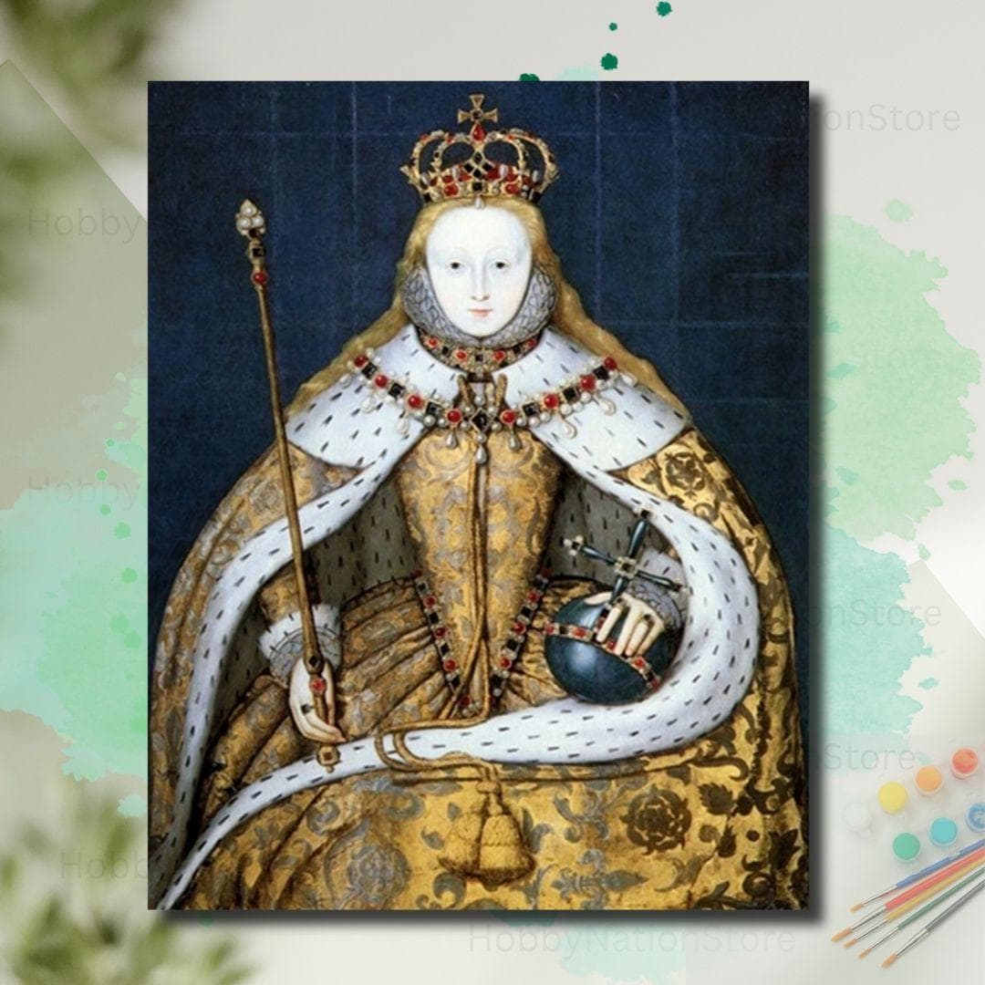 Paint by Numbers Kit Royal Elizabeth I Queen of England Painting ...