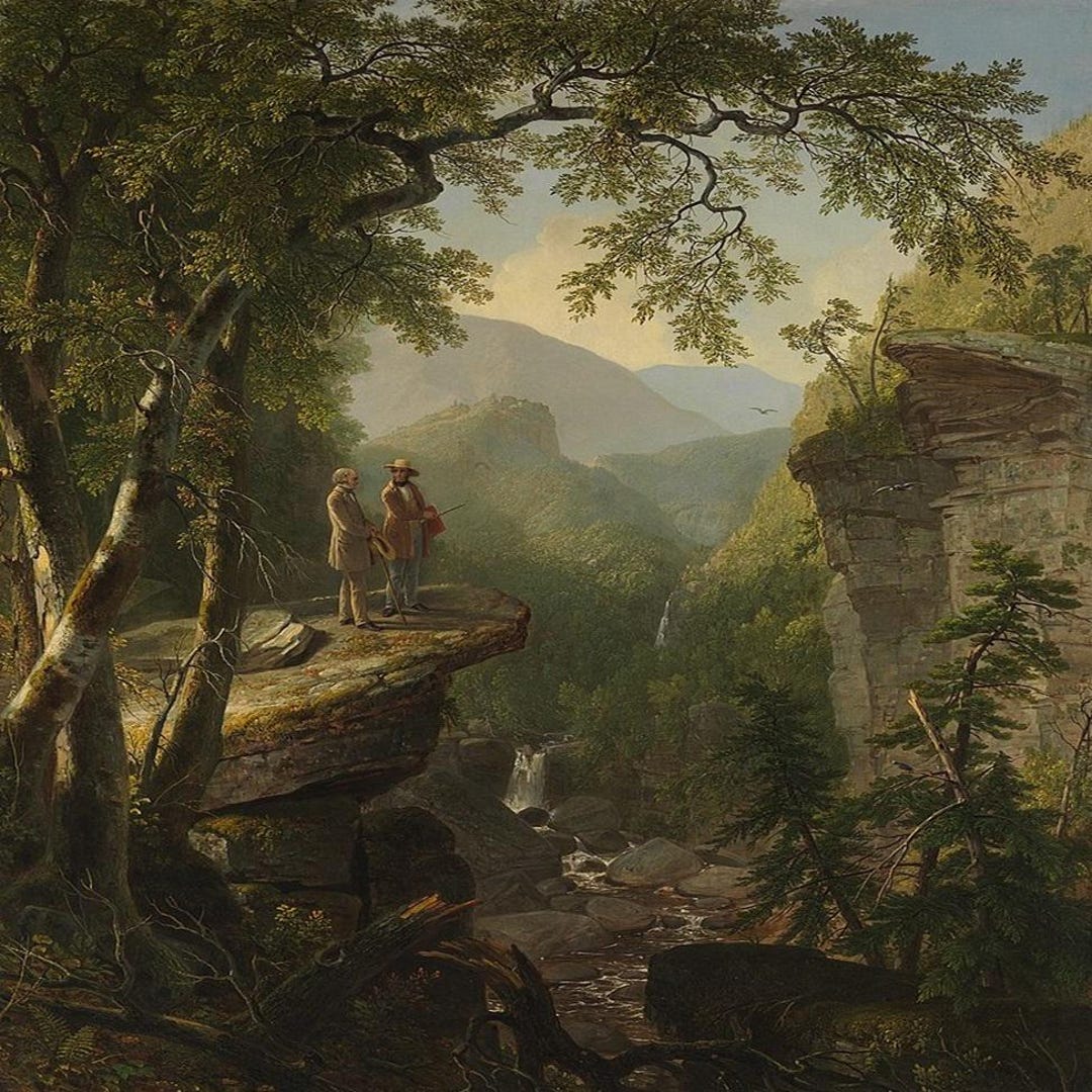 Kindred Spirits by Asher Brown Durand Painting Vintage Landscape ...