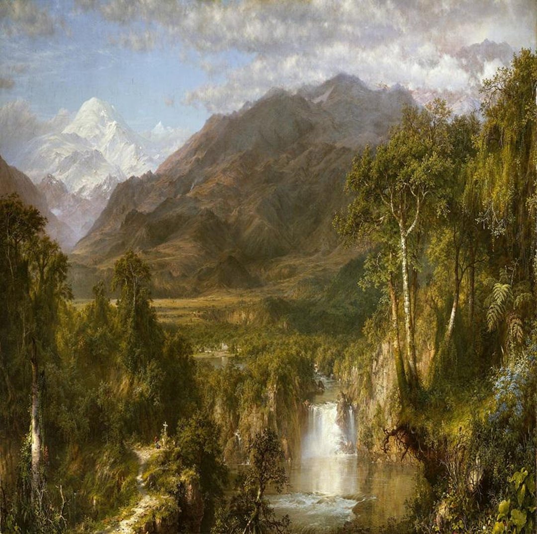 The Heart of the Andes by Frederic Edwin Church Painting Vintage ...