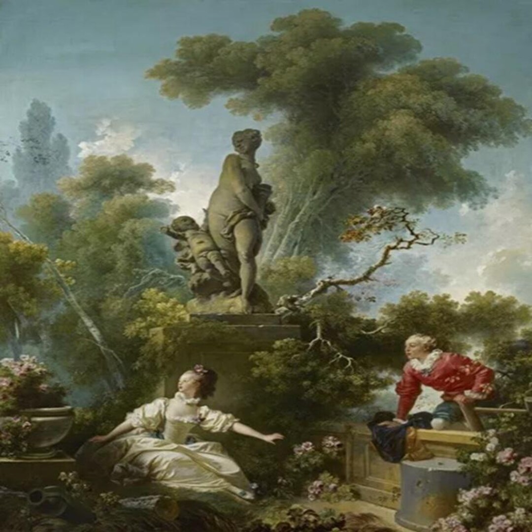 The Secret Meeting by Jean Honore Fragonard Painting Vintage Artwork ...