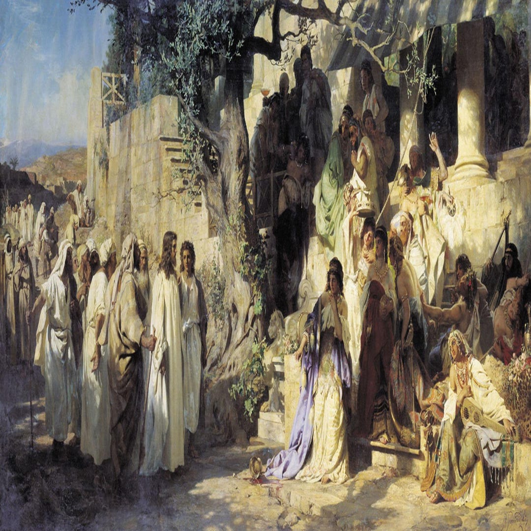 Christ and Sinner by Henryk Siemiradzki Painting Vintage Artwork ...