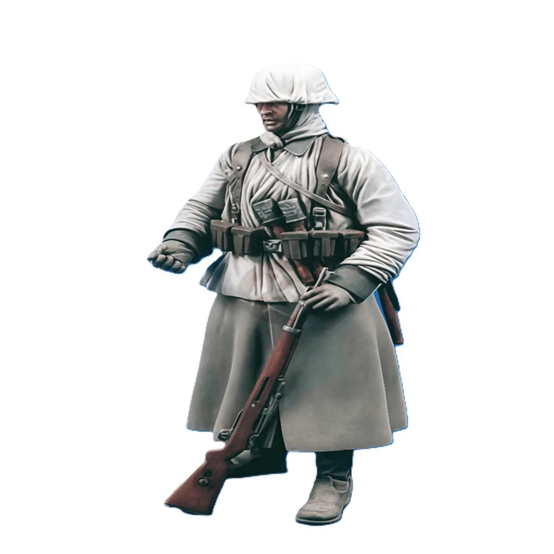 1/16 Resin Figure Model Kit German Soldier WW2 Winter War Infantryman ...
