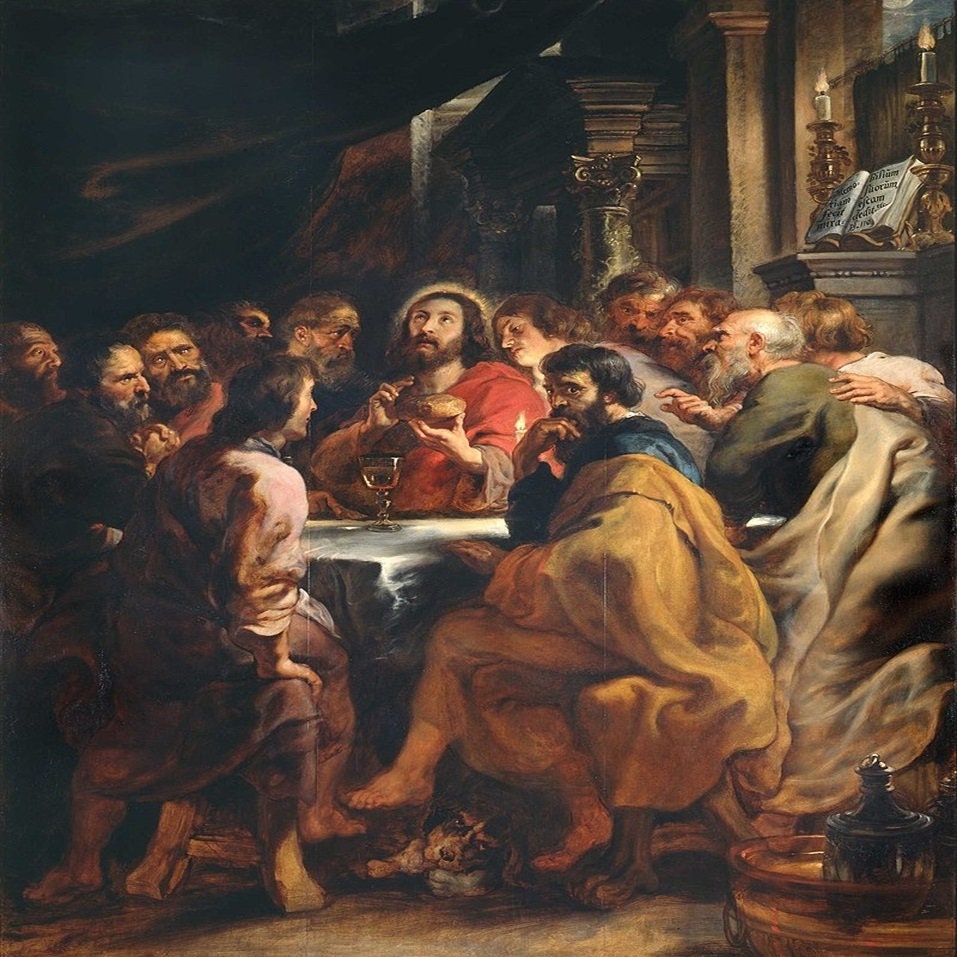 Last Supper by Peter Paul Rubens Religious Painting Vintage Artwork Paint by Numbers Kit Draw ...