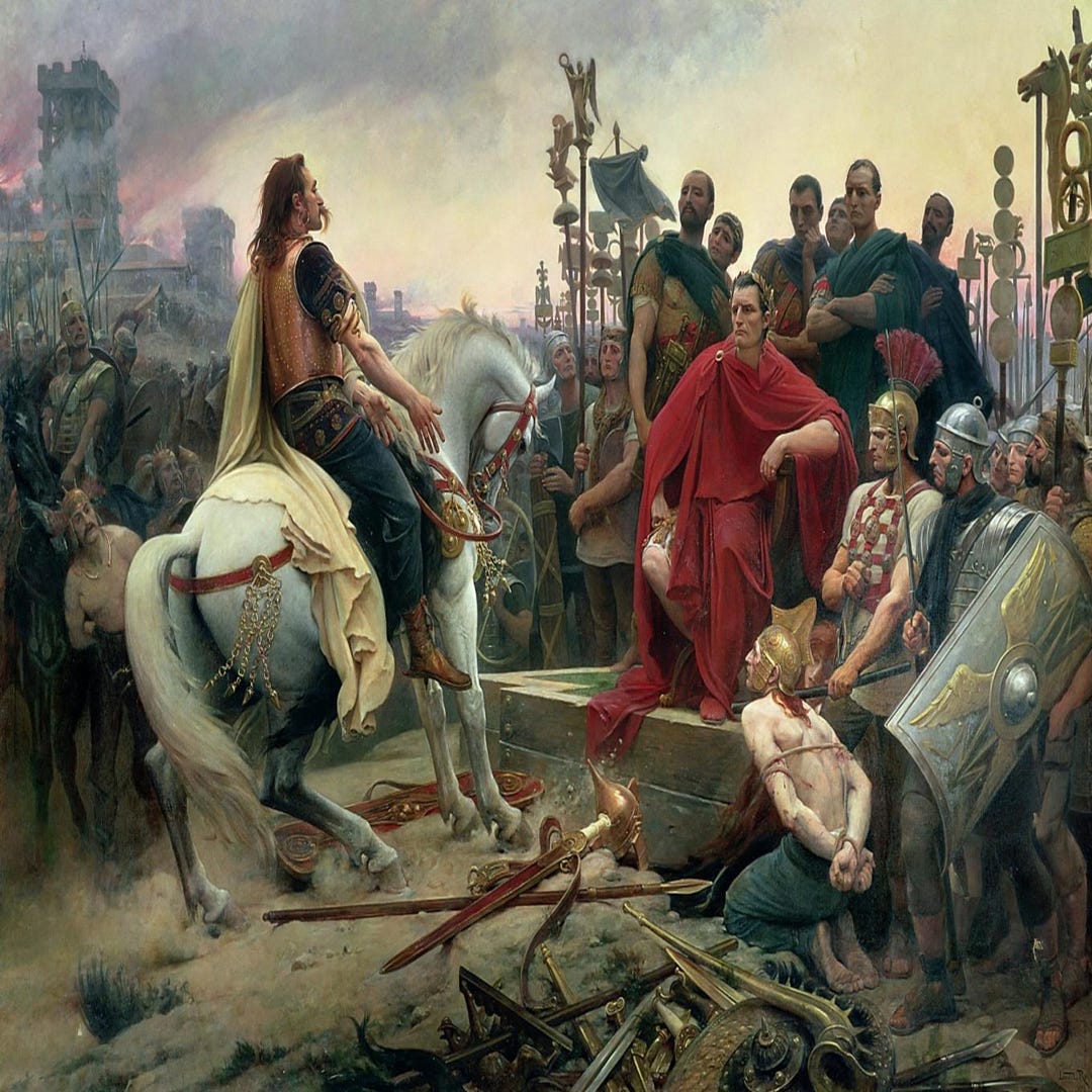 Vercingetorix Throws Down His Arms at the Feet of Julius Caesar by ...