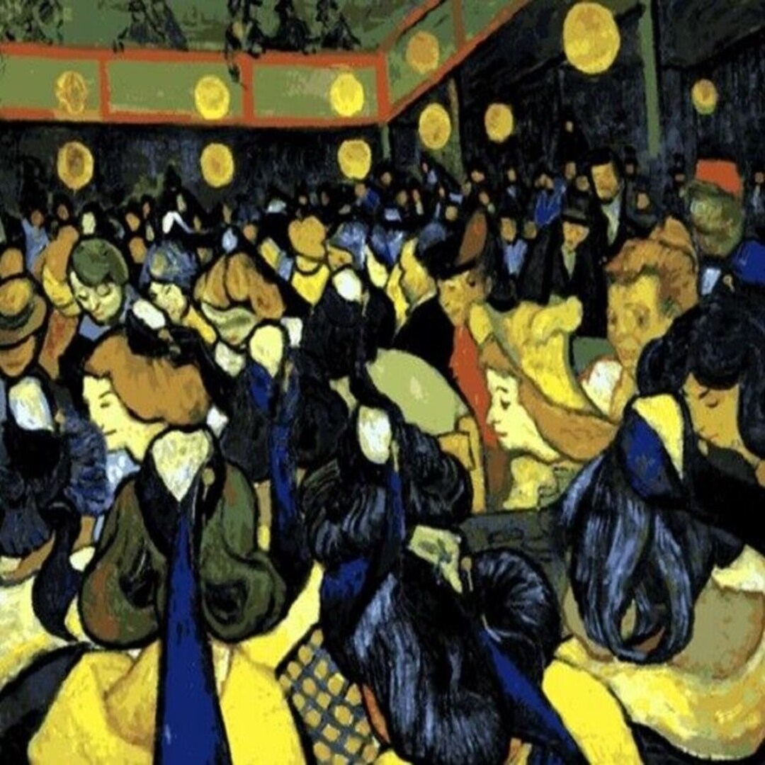 Dance Hall in Arles by Vincent Van Gogh Painting Vintage Artwork Paint ...