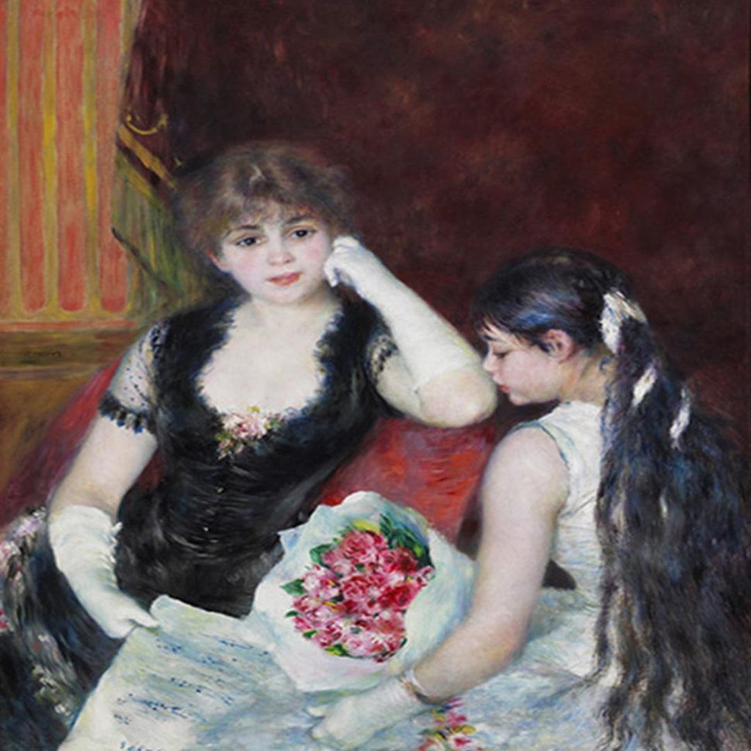 At the Concert Box at the Opera by Pierre Auguste Renoir Painting ...