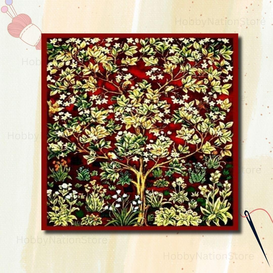 Cross Stitch Embroidery Needlework Kit Red Tree of Life by William ...