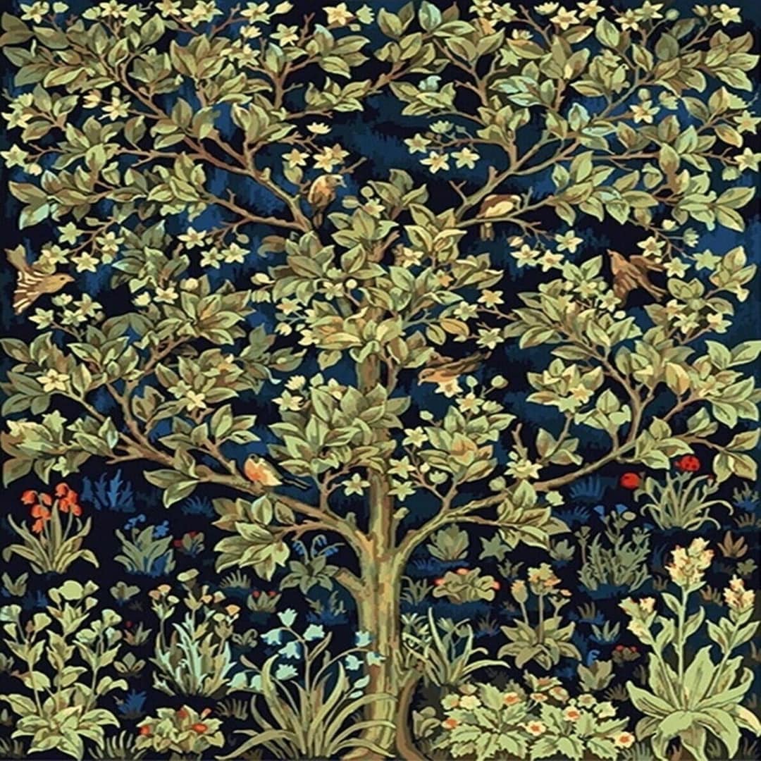 Tree of Life William Morris Painting Vintage Artwork Paint by Numbers ...