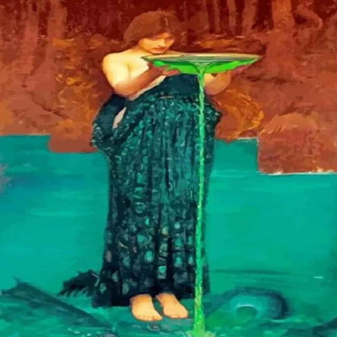 The Witch by John William Waterhouse Painting Vintage Artwork Paint by ...