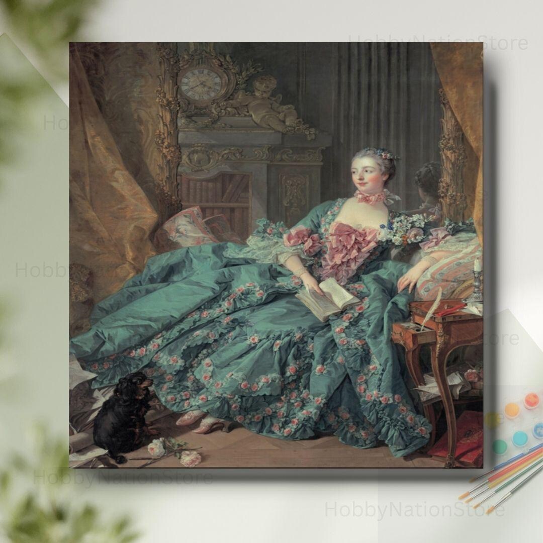Portrait Madame Pompadour by Francois Boucher Painting Vintage Artwork ...