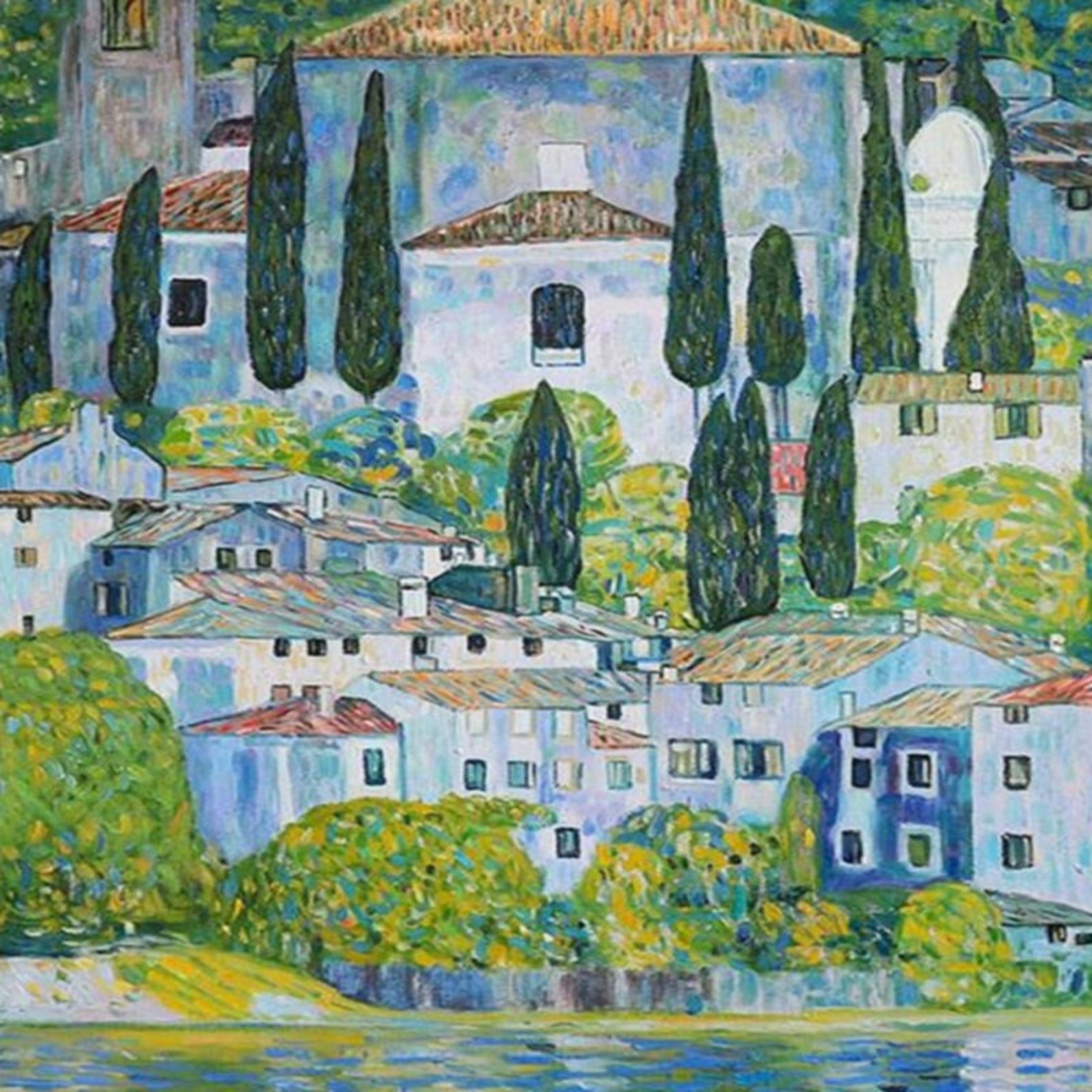 Cassone Church by Gustav Klimt Painting Vintage Artwork Paint by ...