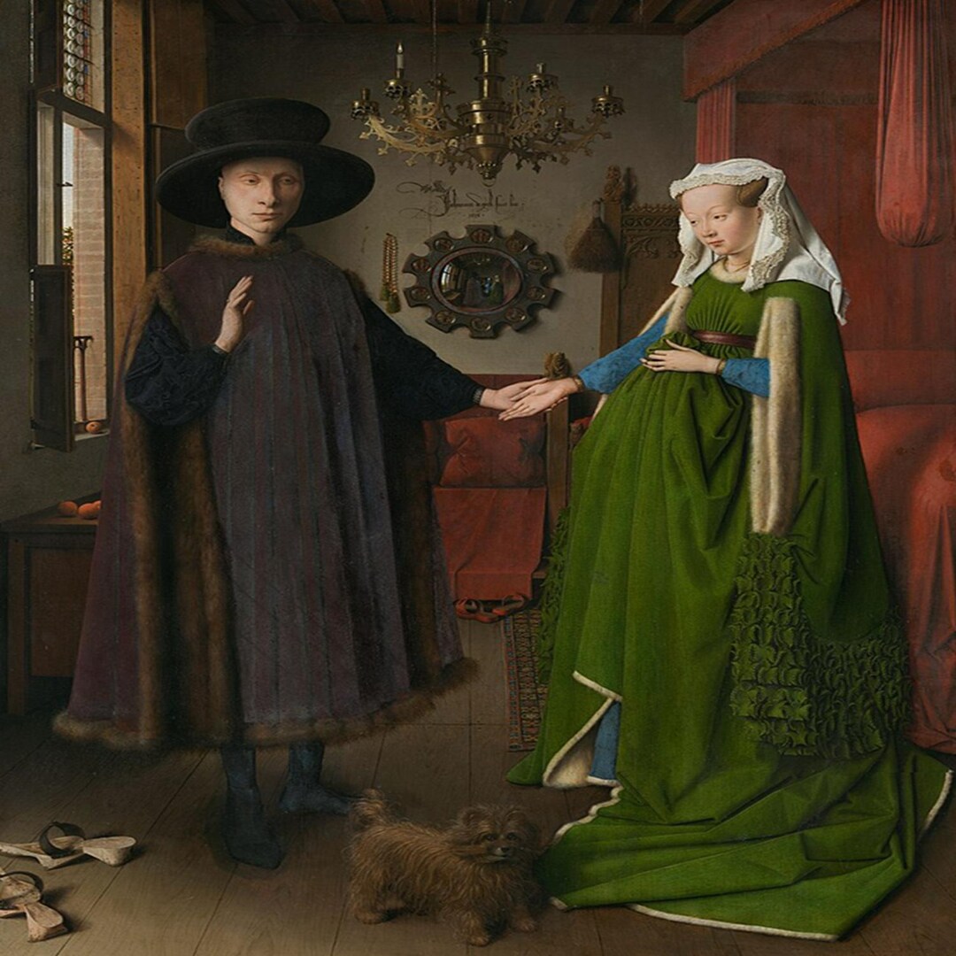 The Arnolfini Portrait by Jan Van Eyck Painting Vintage Marriage ...