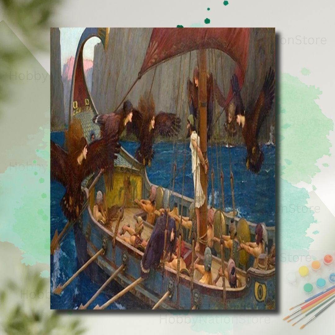 Paint by Numbers Kit Ulysses and the Sirens by John William Waterhouse ...