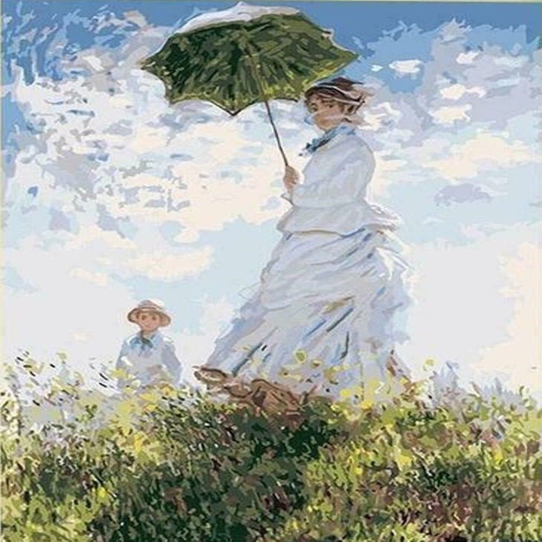 La Promenade the Stroll by Claude Monet Painting Vintage Artwork Paint ...