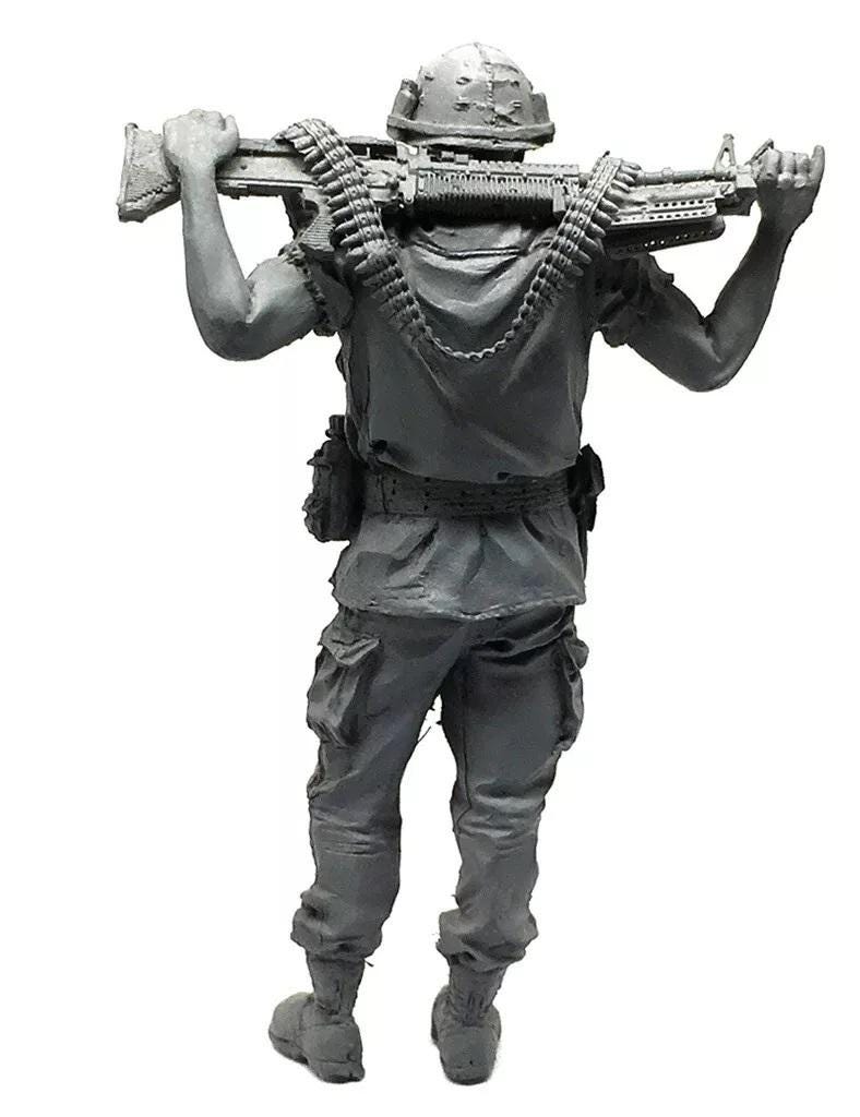 1/35 Resin Figure Model Kit US Soldier Marine Infantryman Gunner ...