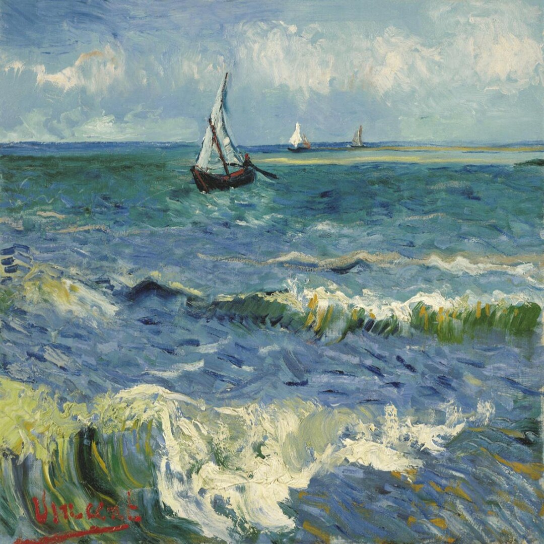 The Sea at Les Saintes Maries De La Mer by Vincent Van Gogh Painting ...