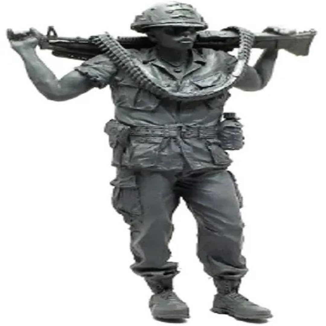 1/35 Resin Figure Model Kit US Soldier Marine Infantryman Gunner ...