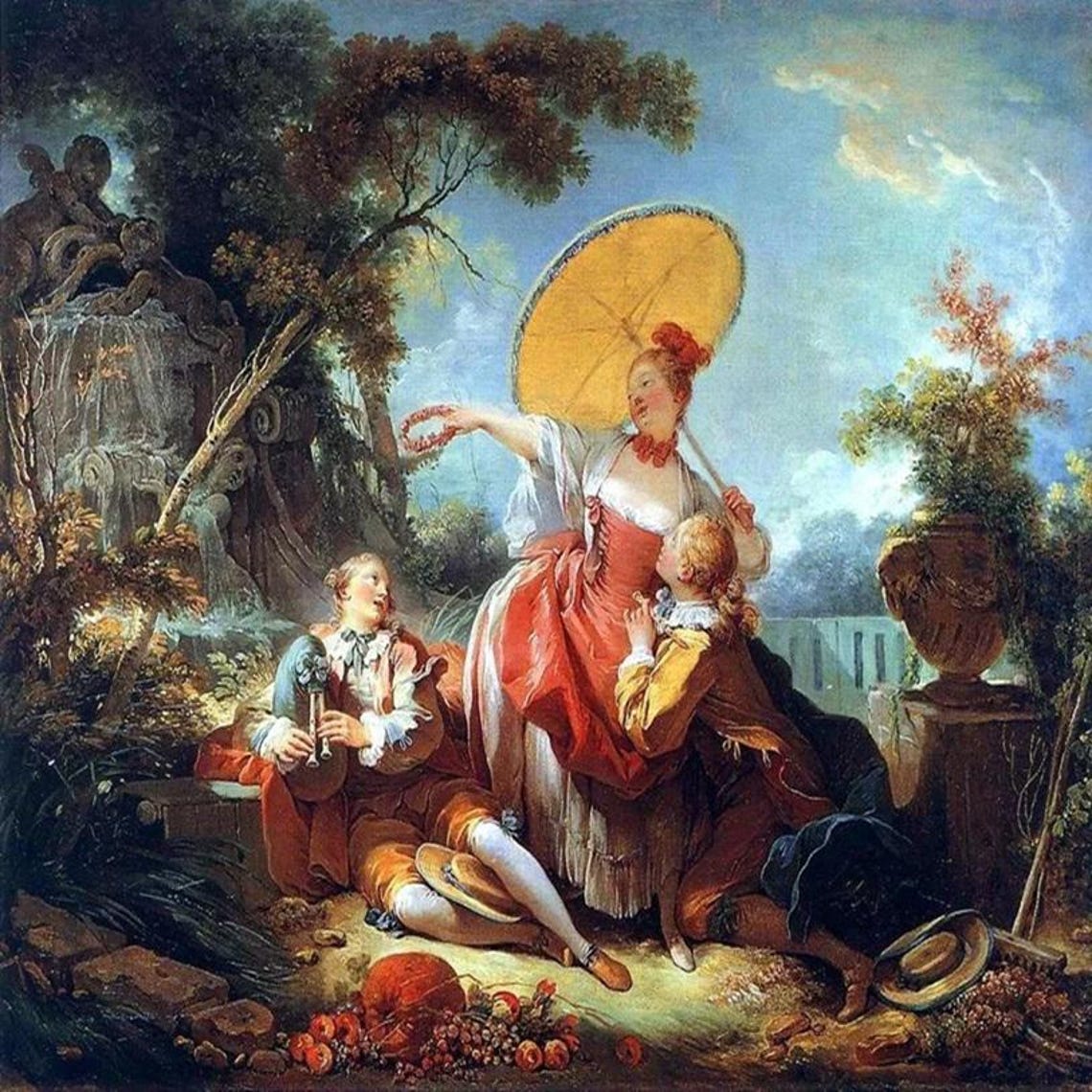 The Musical Contest by Jean Honore Fragonard Painting Vintage Artwork ...