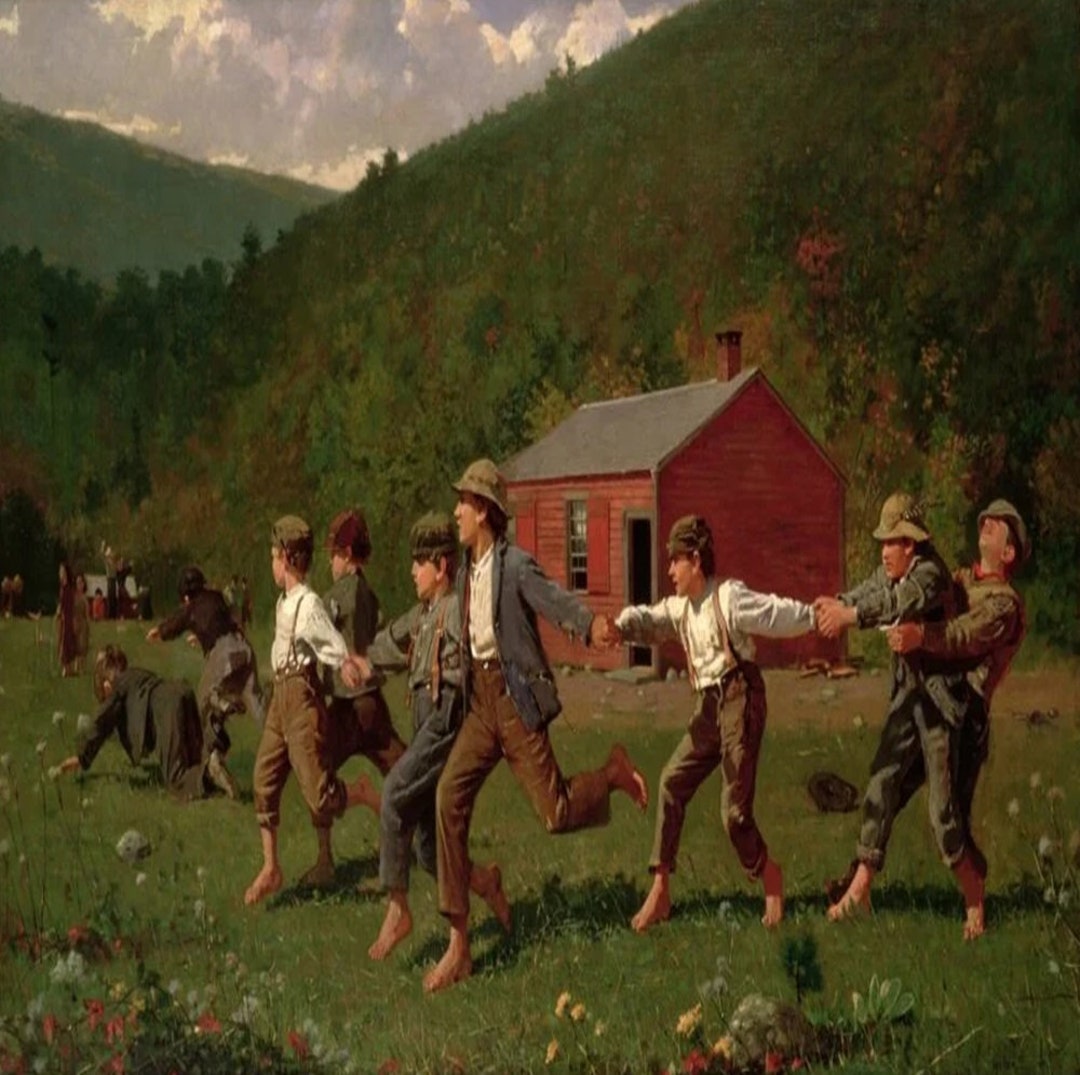 Snap the Whip by Winslow Homer Painting Vintage Artwork Paint by ...