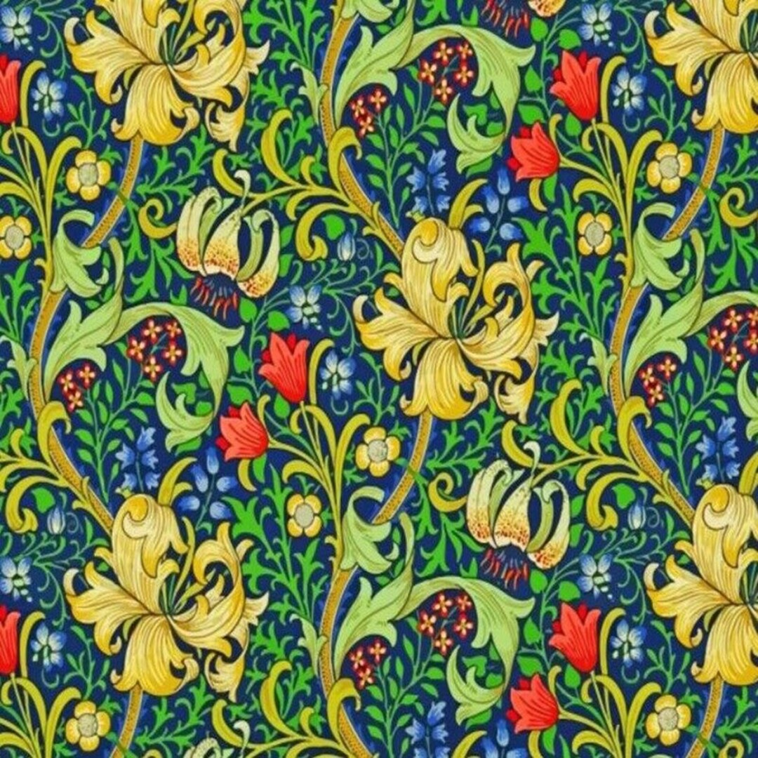 Golden Lily Variance William Morris Painting Vintage Artwork Paint by ...