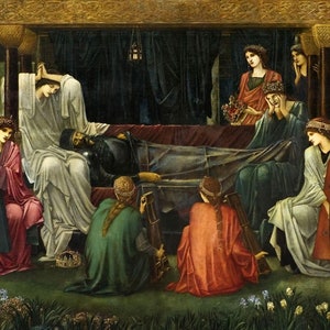 The Last Sleep of Arthur in Avalon by Edward Burne Jones Painting ...