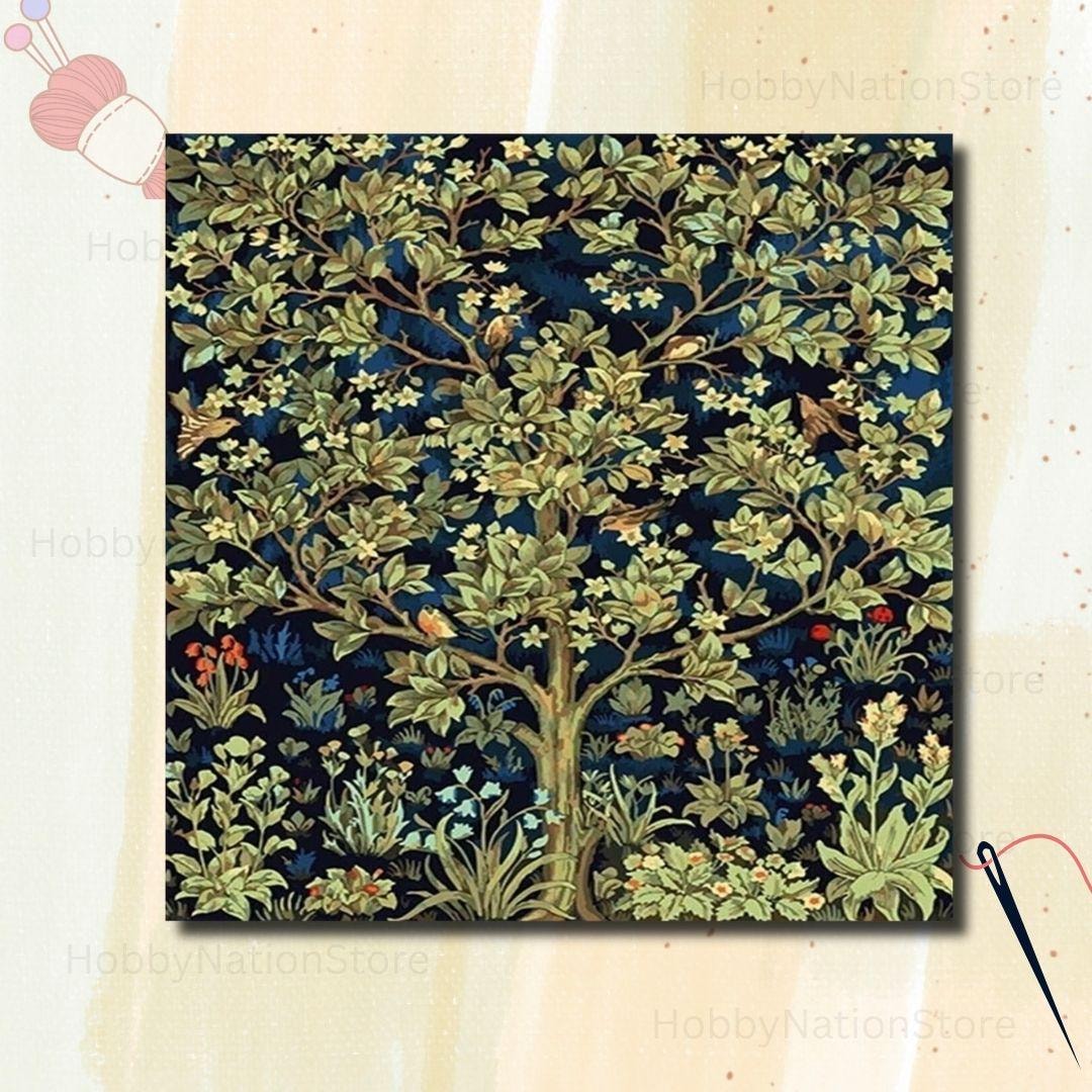Cross Stitch Embroidery Needlework Kit Tree of Life by William Morris ...