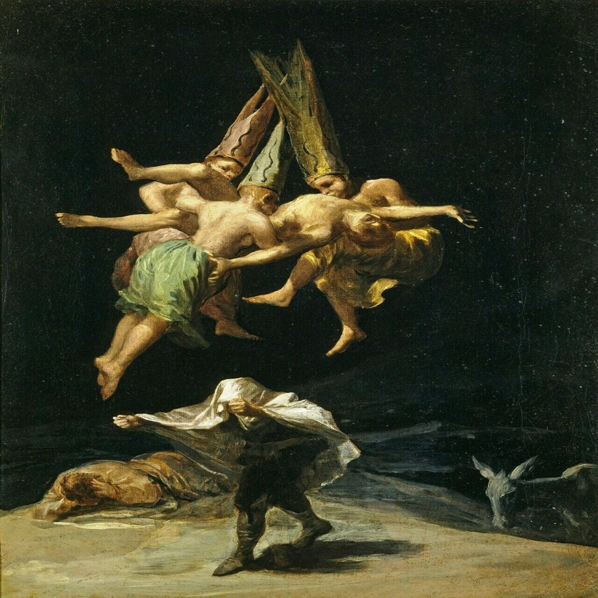 Witches Flight by Francisco Goya Painting Vintage Artwork Paint by ...