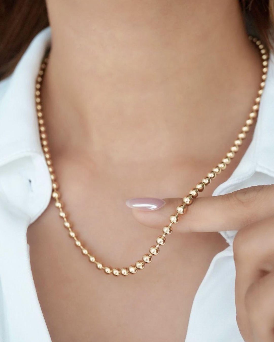 Gold Filled 18k Ball Chain 3mm 50cm - Etsy