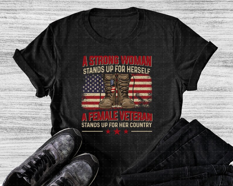 Female Veteran Boots PNG: Patriotic USA Design (digital Download) - Etsy
