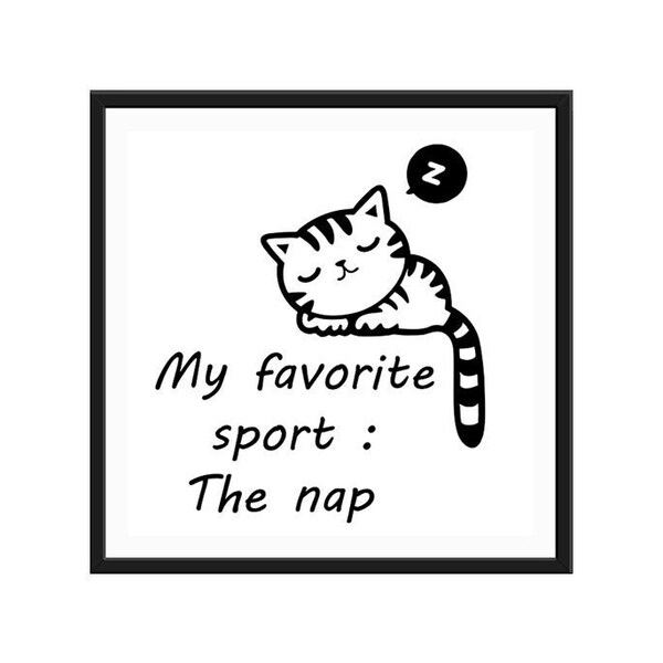 Cat Nap Poster - Etsy