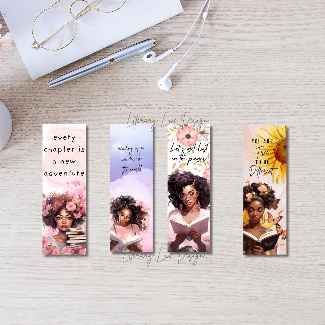 Instant Download Black Girl Reader Bookmarks, Printable Black Women ...