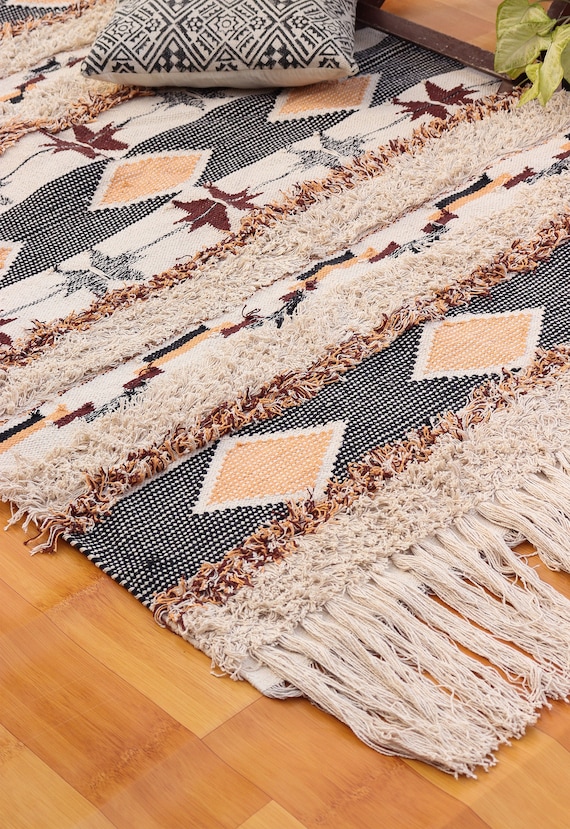 4x6 Rug Cotton Geometric Rug Rug Runner Living Room Rugs - Etsy