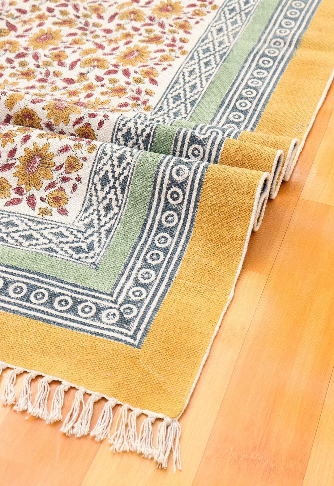 Outdoor Cotton Rug | Extra Large Patio Rug | Boho 9x12 Feet Rug ...