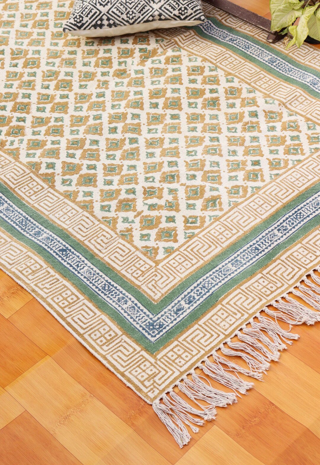 Area Rug, Geometric Cotton Rugs, Multi Color Rug Runner, Living Room ...