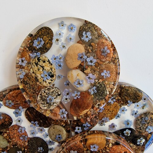 Epoxy River Coasters Epoxy Art Resin Coasters Pebble Beach - Etsy