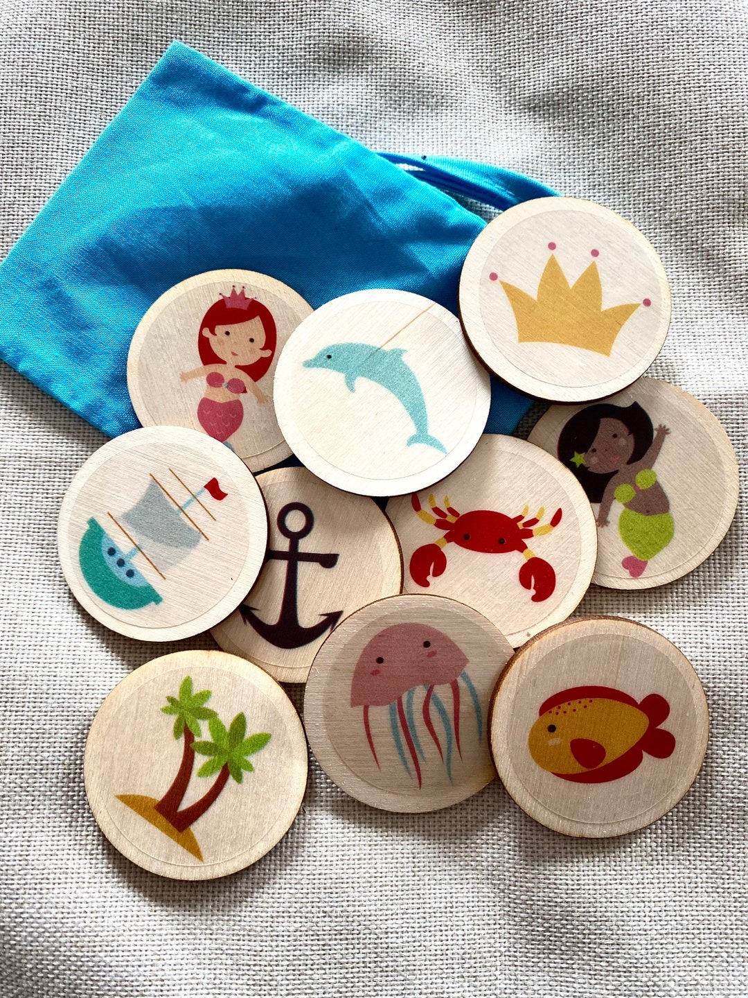 Under the Sea Story Tokens. Little Mermaid Storytelling Tokens ...
