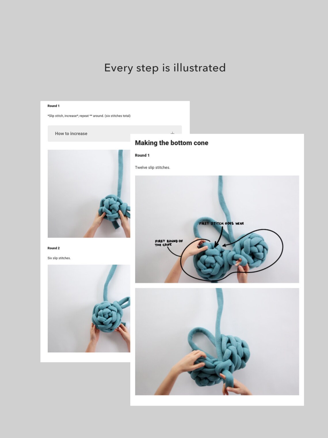 Pattern / Tutorial. the Heart. Illustrated Step-by-step Instructions ...