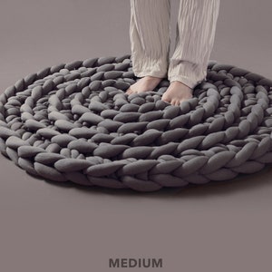 Pattern / Tutorial. Round Crocheted Rug. Three Sizes. Step-by-step ...