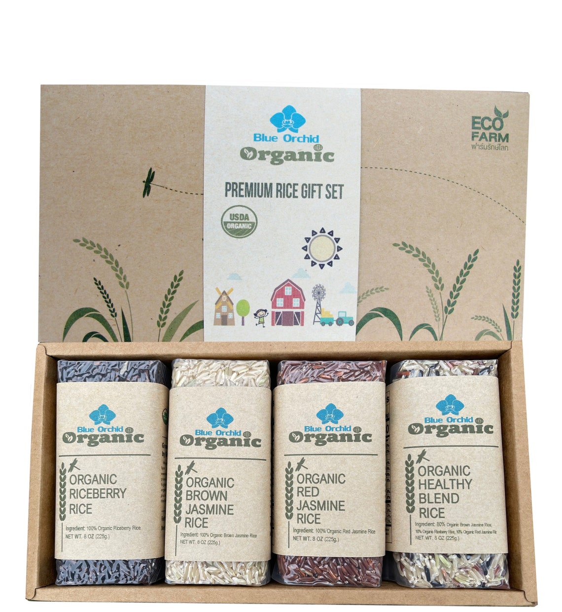 Organic Thai Jasmine Rice Gift Set Healthy Natural Superfood 2 LB - Etsy