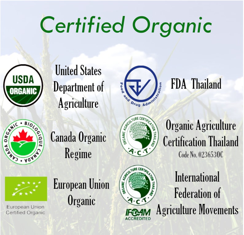 Organic Thai Jasmine Rice Gift Set USDA Certified Healthy | Etsy